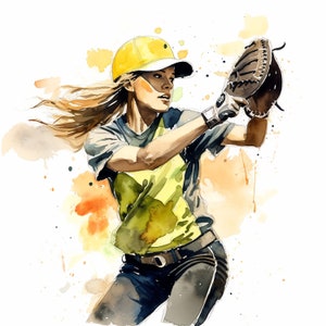 Softball Clipart, High Quality Png Softball Graphics Wall Art Sports ...