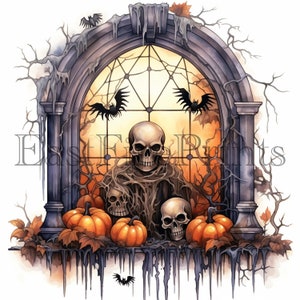 20 Halloween Window Pumpkin Clipart, High Quality Png, Spooky Clip Art ...