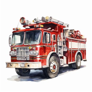 Watercolor Firefighter Clipart, Cute Graphics Nursery Clipart Children ...