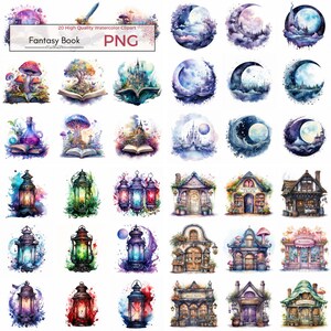 Fantasy Clipart Bundle, Fantasy Png, Mystical Clipart, Fantasy Art ...