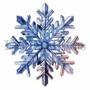 Watercolor Snowflake Clipart, High Quality Png Files, Winter Clip Art ...