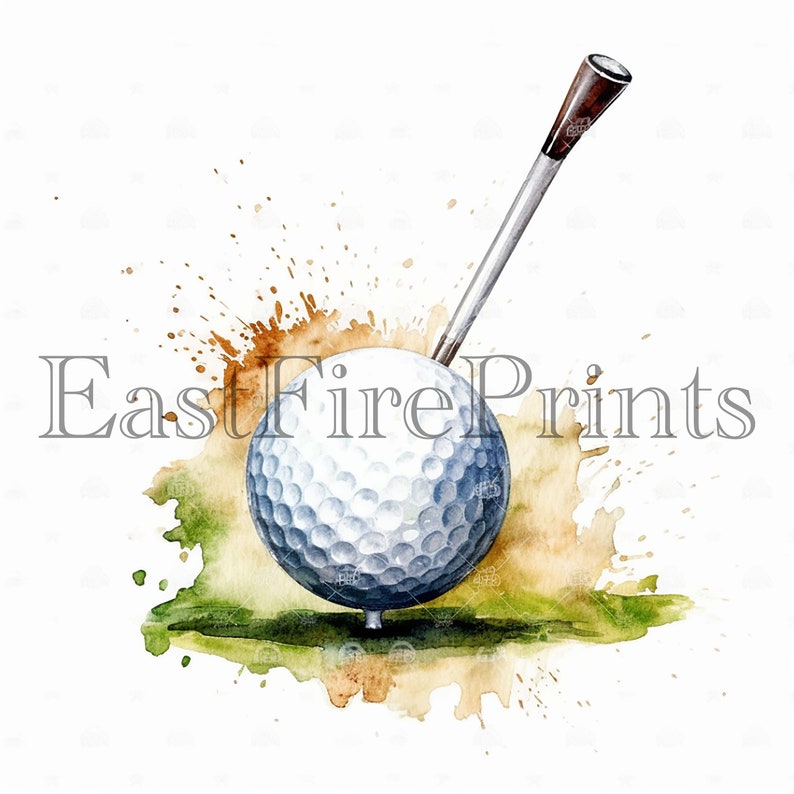 20 Watercolor Golf Clipart Springtime Golf Clipart Graphics - Etsy