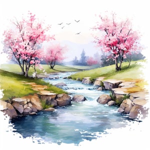 Spring River Clipart, High Quality PNG, River PNG, Spring Clipart ...