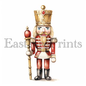 Watercolor Christmas Nutcracker Clipart PNG Files, Xmas Clip Art ...