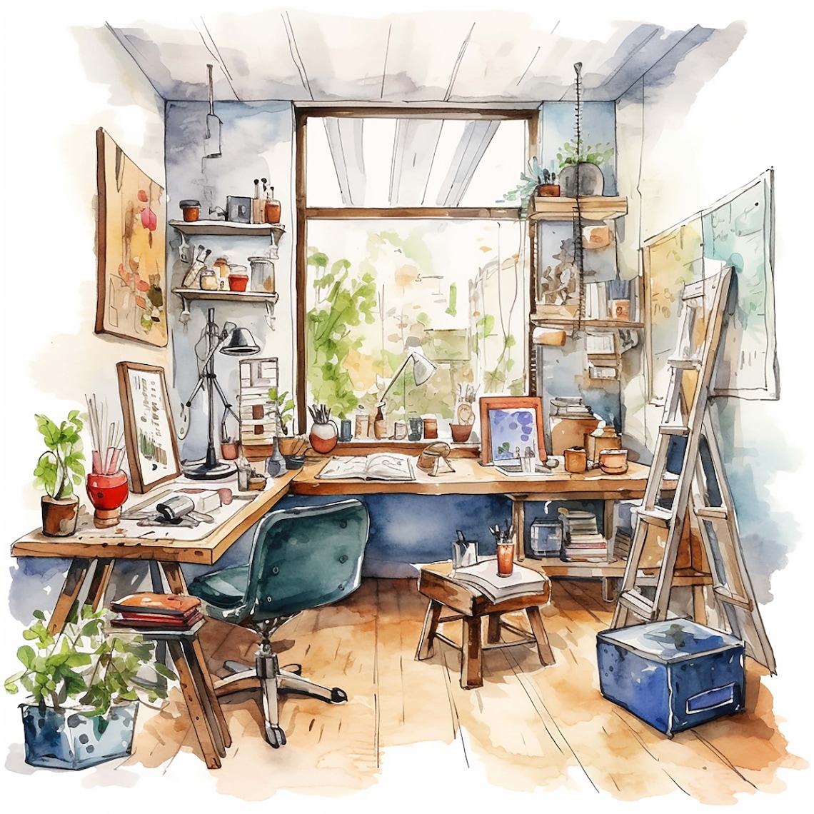 Art Studio Clipart High Quality Png Scenic Clipart Cozy - Etsy