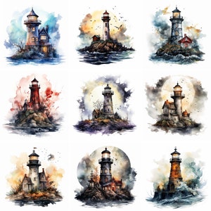 Haunted Lighthouse Clipart, High Quality Png Halloween Png Graphics ...