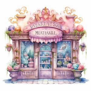 Watercolor Storefront Fantasy Clipart, Fantasy Jpg, Fantasy Art ...