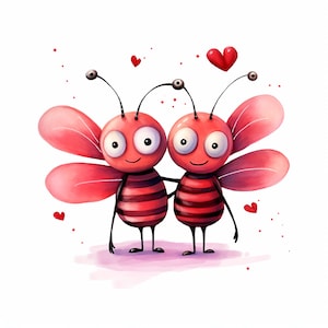 Cute Love Bug Clipart, High Quality PNG, Valentines Day Clipart PNG ...