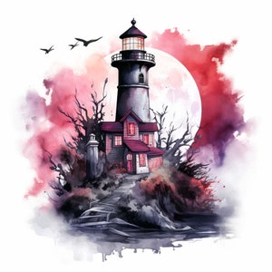 Haunted Lighthouse Clipart, High Quality Png Halloween Png Graphics ...