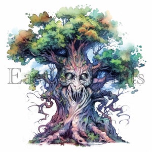 20 Watercolor Fantasy Tree Clipart | Magical Trees, Enchanted Forests ...