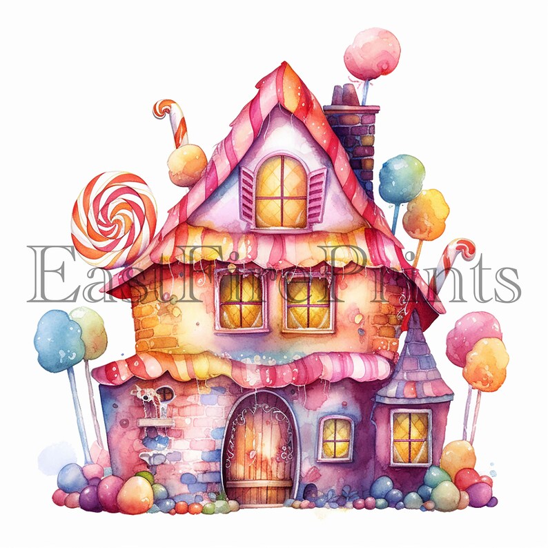 20 Candy Haus Clipart PNG Märchen Süßigkeiten Halloween - Etsy.de