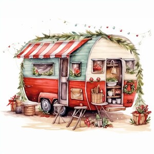 Christmas Camper Van Clipart, High Quality PNG, Christmas Clipart ...