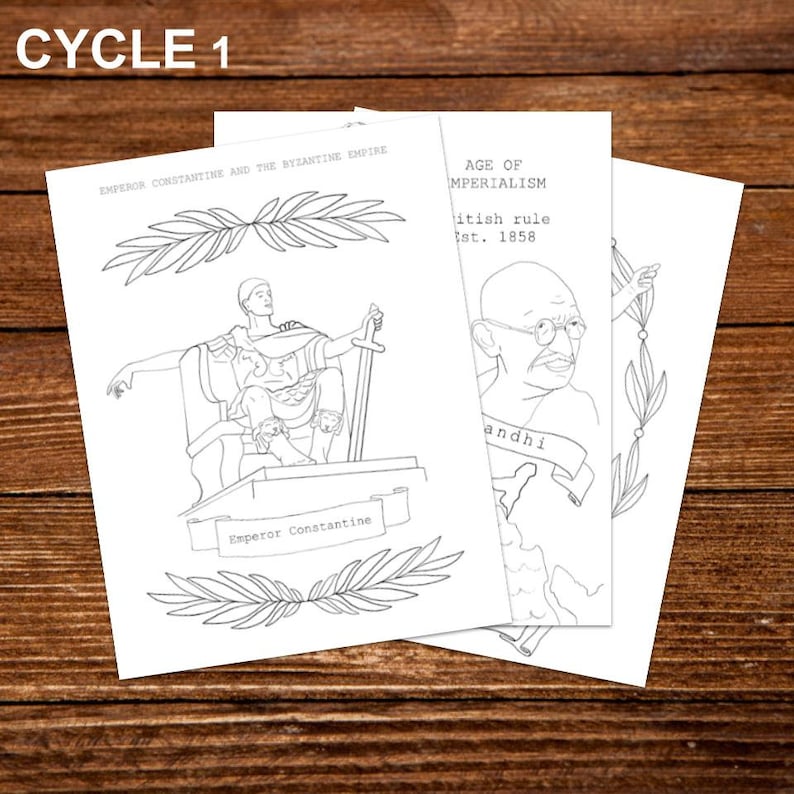 CC Cycle 1 History Coloring Pages - Etsy