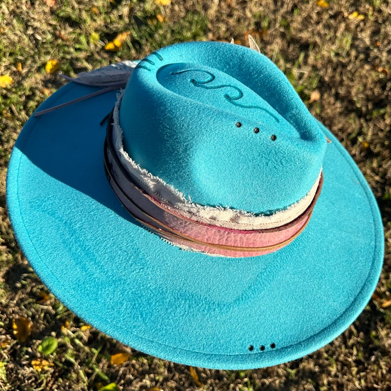 Seaside Yellow Leather Flower Custom Hat - Etsy