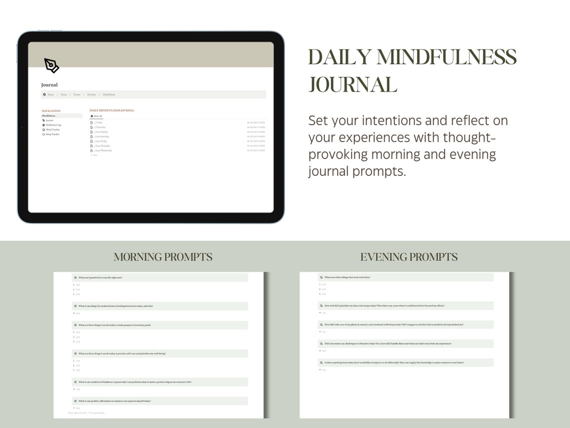 Wellness Dashboard Notion Personal Planner - Etsy
