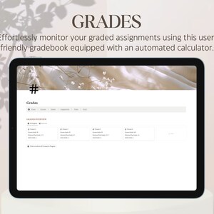 Academic Dashboard Notion Student Planner - Etsy