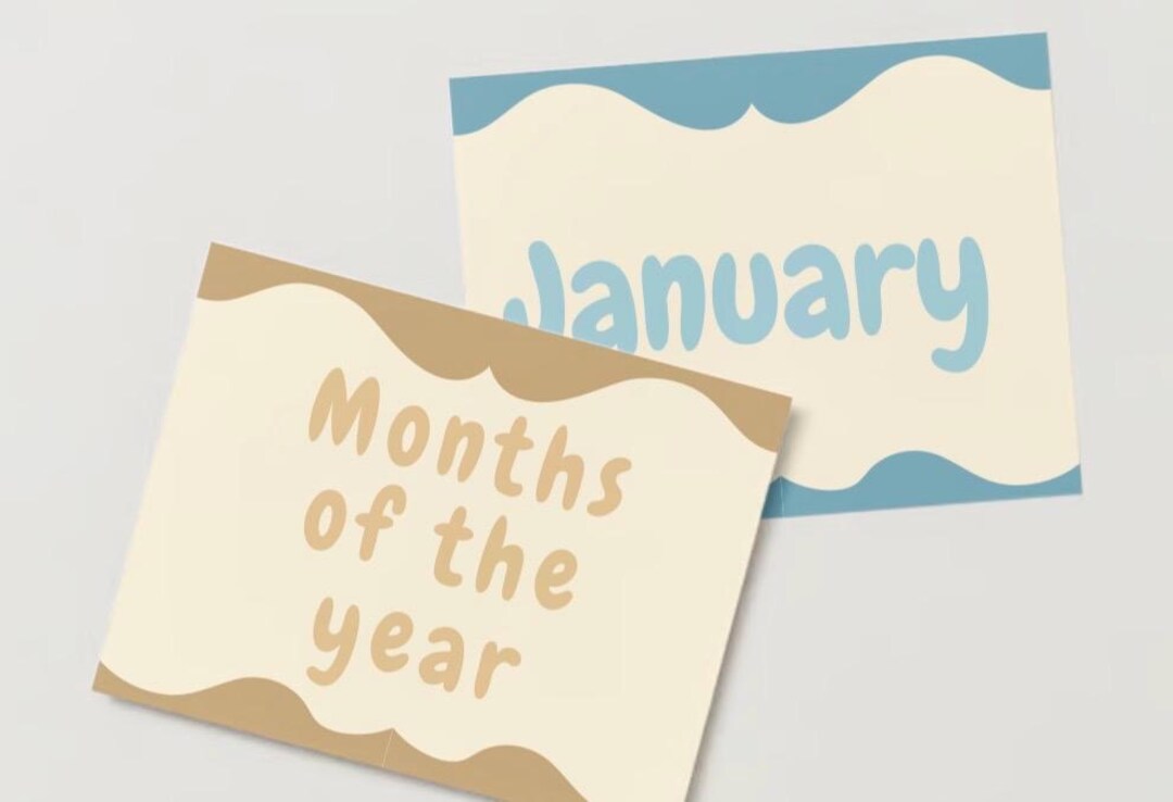 Days of the Week Flash Cards | Learning Flash Cards | Months of the ...