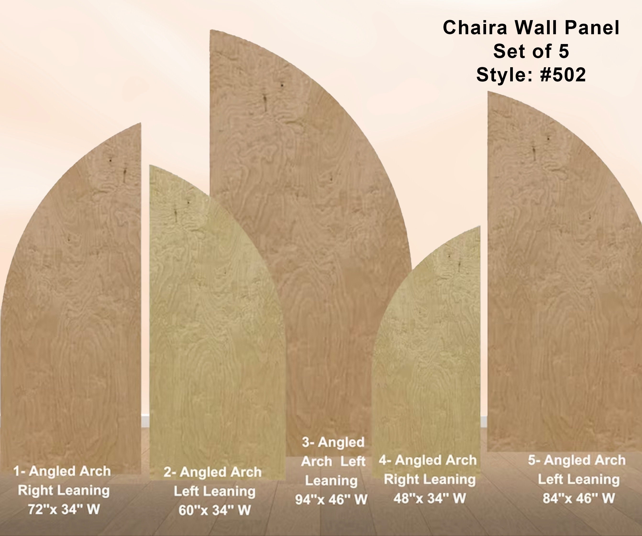 Wood Panels BACKDROP Sets I Set of 3, 5 or 7 Wood Panels I Collapsible ...