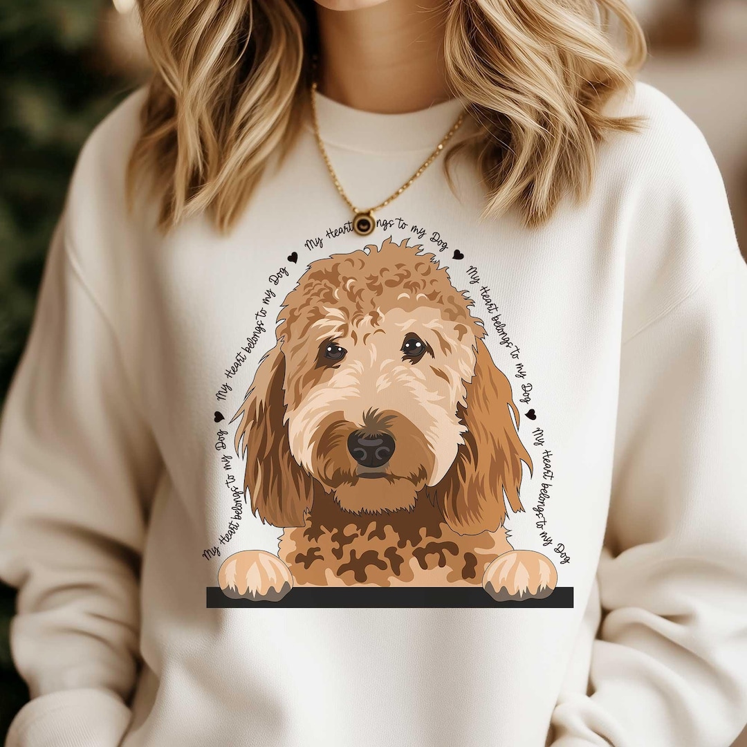 Goldendoodle PNG Clipart, Dog Mom PNG, My Heart Belongs to My Dog ...