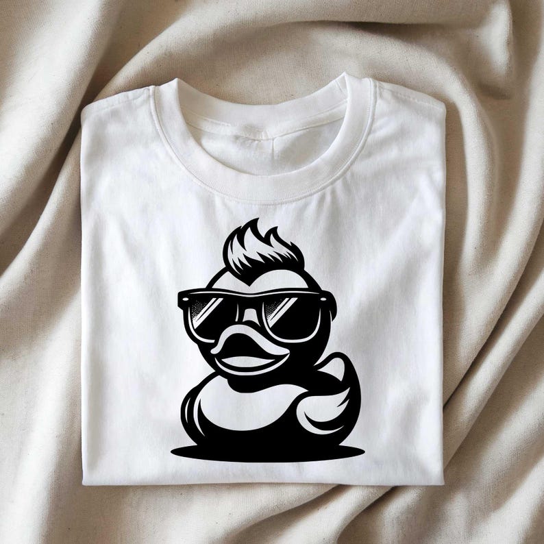 Duck With Sunglasses Svg & Png, Rubber Duck Clipart, Duck Vector Image ...