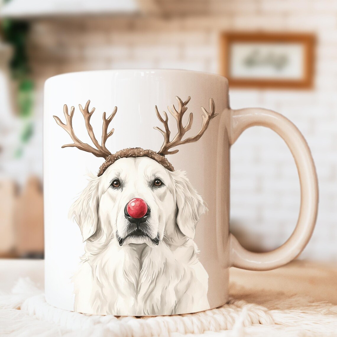 Christmas Pyrenees Dog PNG Clipart, Christmas Dog PNG, Watercolor ...