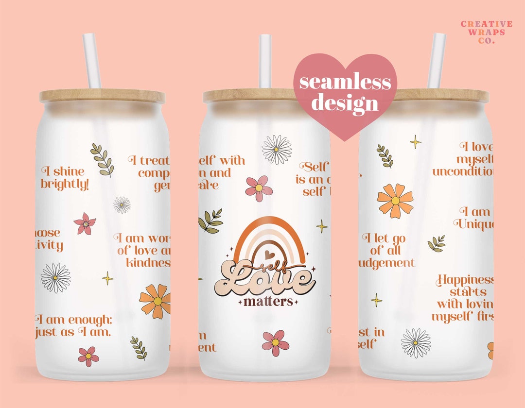16oz Daily Affirmations Tumbler, Affirmations Sublimable | Self-love ...