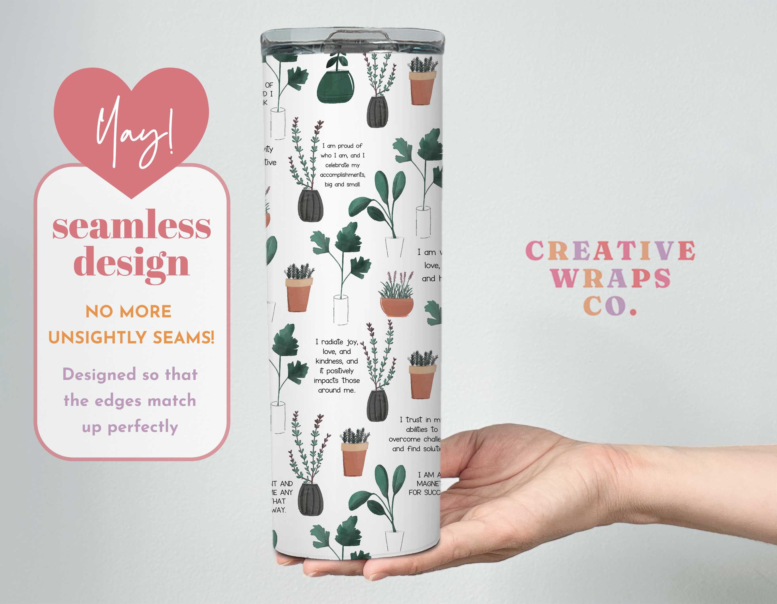 Daily Reminder Tumbler Wrap Daily Reminder Affirmation Cup - Etsy