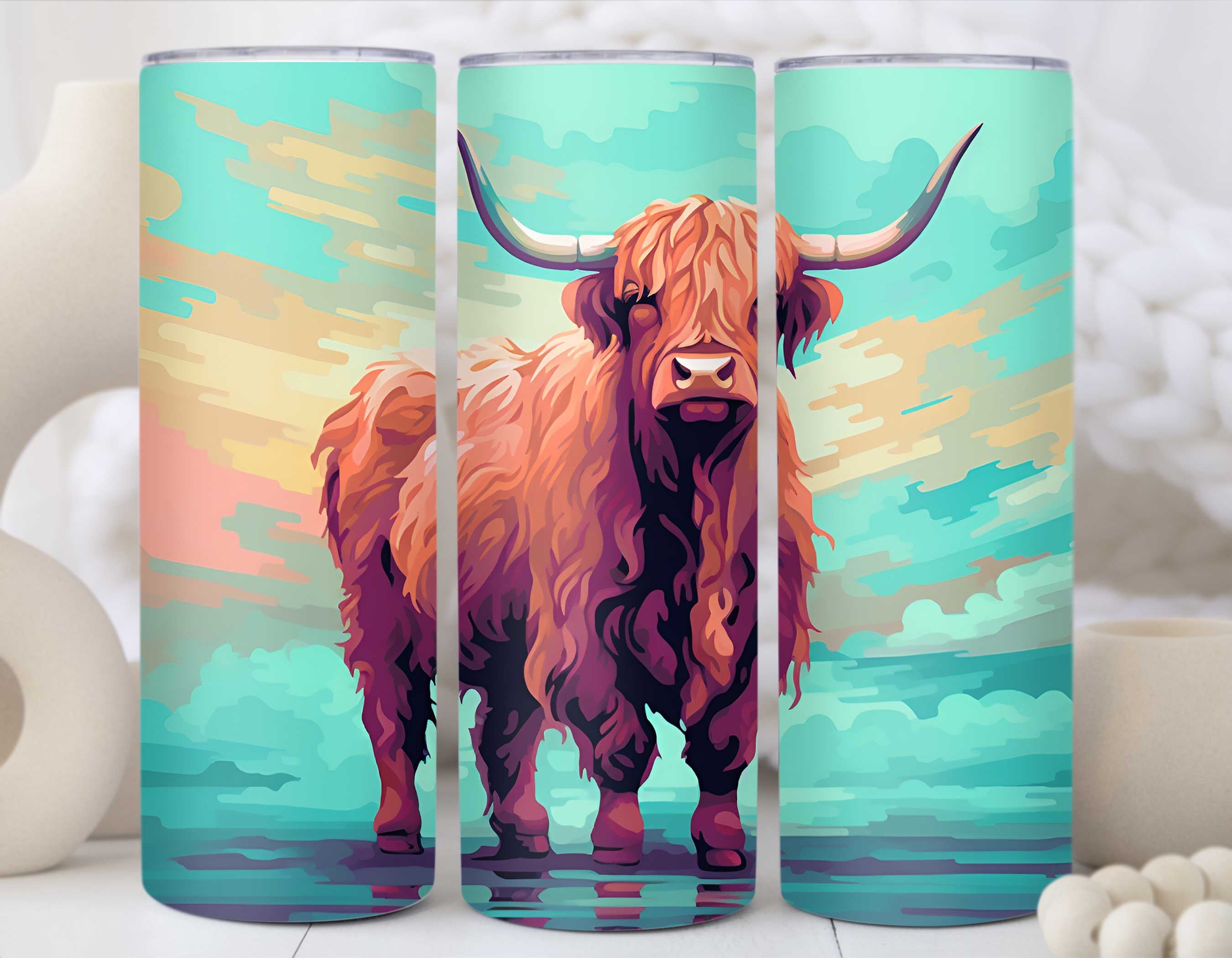 Highland Cow Bundle Highland Cow Tumbler Wrap Bundle - Etsy