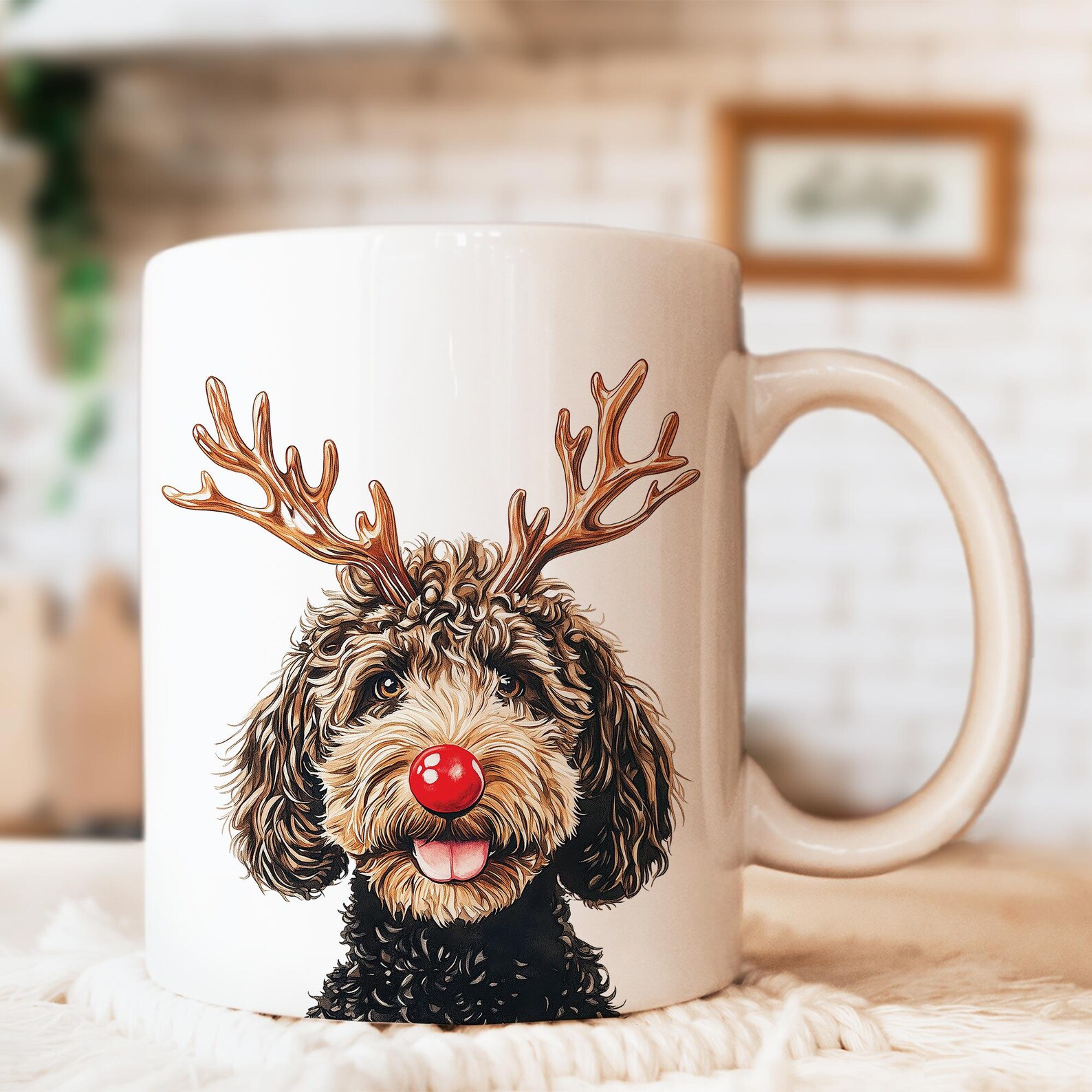 Labradoodle Christmas PNG Clipart, Christmas Dog PNG, Watercolor ...