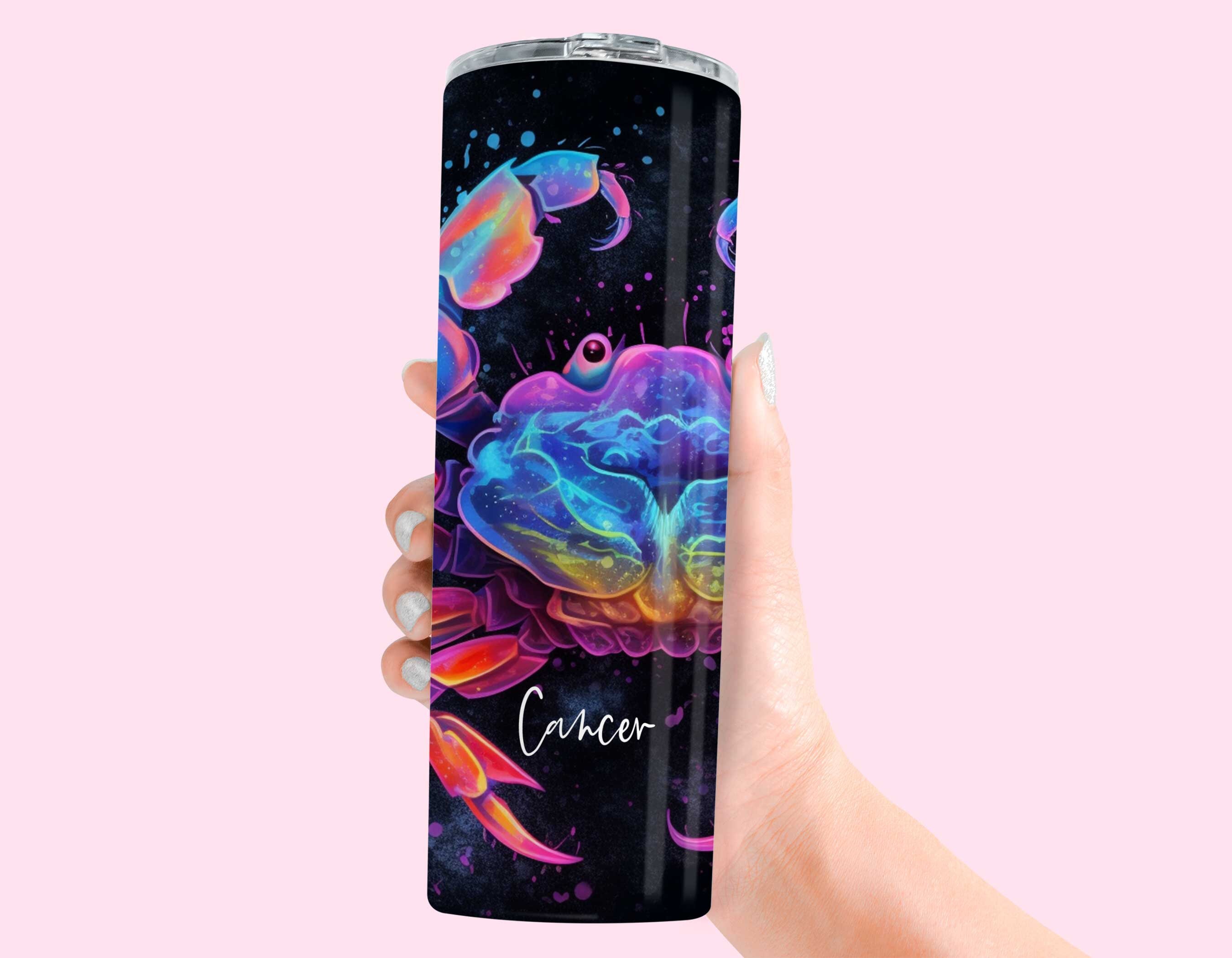 Cancer Tumbler Wrap PNG Zodiac Starsign 20 Oz Skinny Tumbler - Etsy
