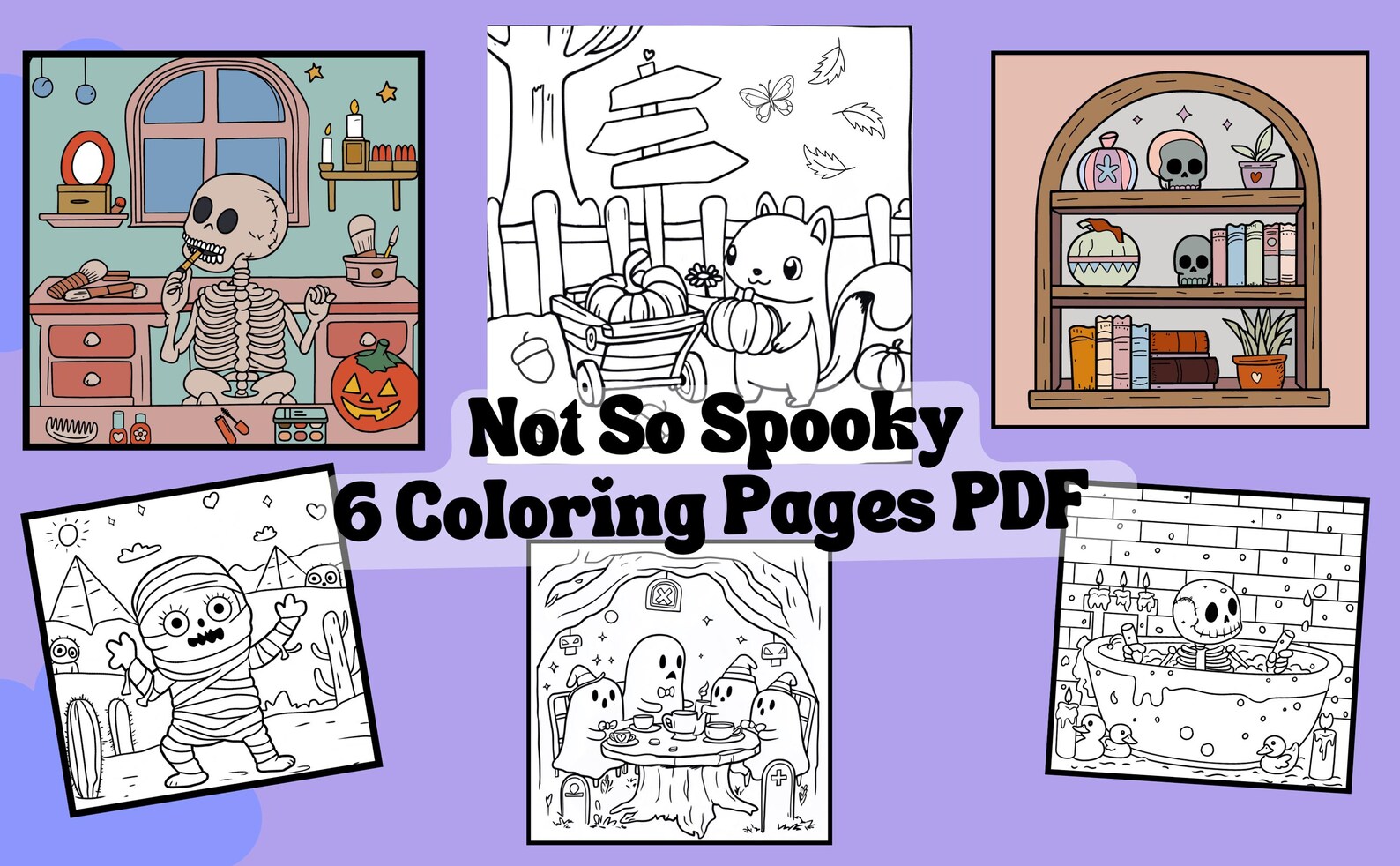 Halloween Coloring Pages: Cozy Fall Designs, Kids & Adults (PDF ...