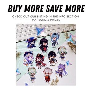 Chibi Genshin Impact Vinyl Sticker Rosaria Waterproof, Matte Finish ...