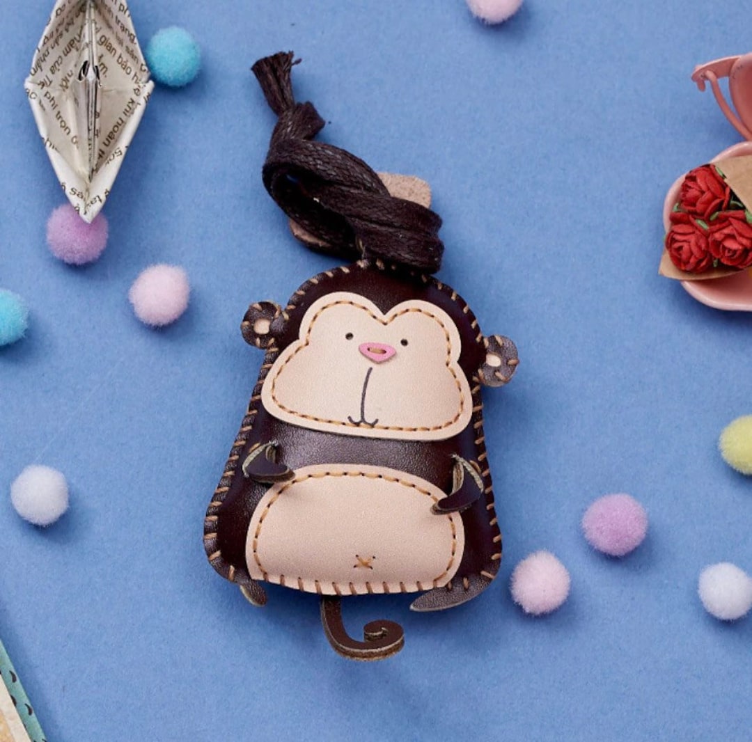 Monkey-monkey Bag Charm, Unique Microfiber Bag Charm, Cute Key Chain ...