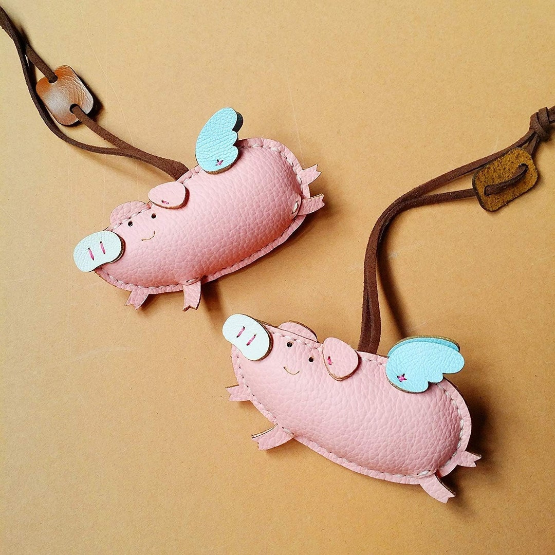 Pinky Pig Bag Charm, Unique Bag Charm, Cute Key Chain, Handmade Bag ...