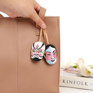 Chinese Opera Mark Bag Charm, Unique Microfiber Bag Charm, Cute Key ...