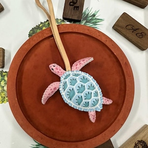 Handmade Vegan Leather Sea Creature Bag Charm: Turtle, Octopus - Etsy