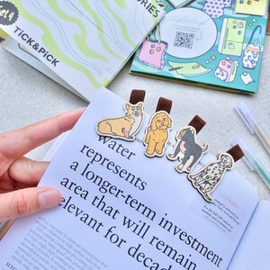 Cute and Colorful Animal Dogs-inspired Bookmarks, Vintage Magnet ...