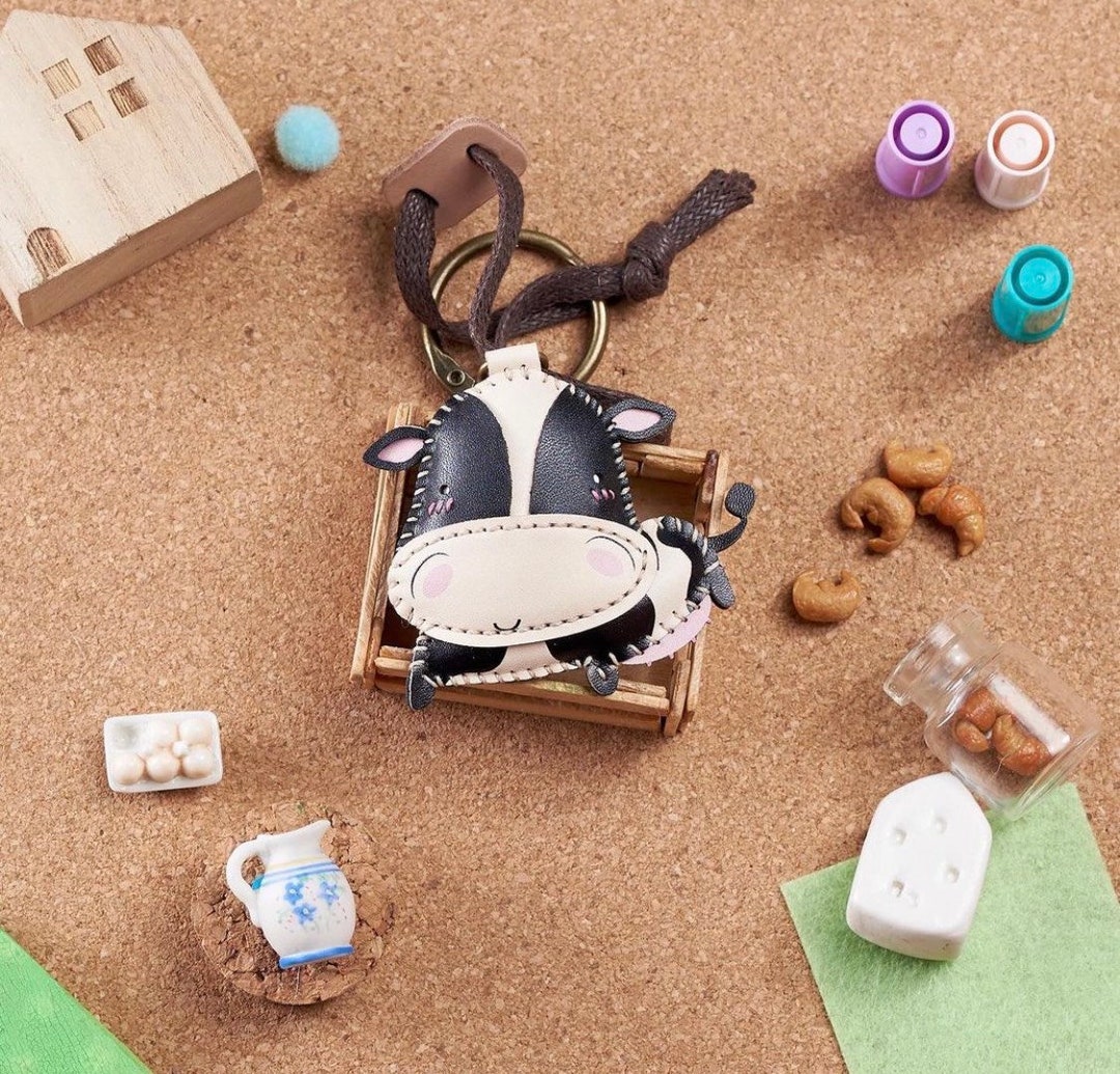 Dairy Cow Bag Charm, Unique Microfiber Bag Charm, Cute Key Chain ...