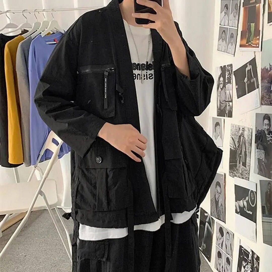Japanese Fashion Noragi Kimono Techwear Cardigan - Etsy