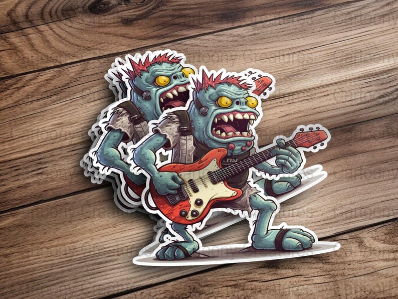 Cartoon Guitar Monster Svg Png Eps Commercial Use Clipart - Etsy