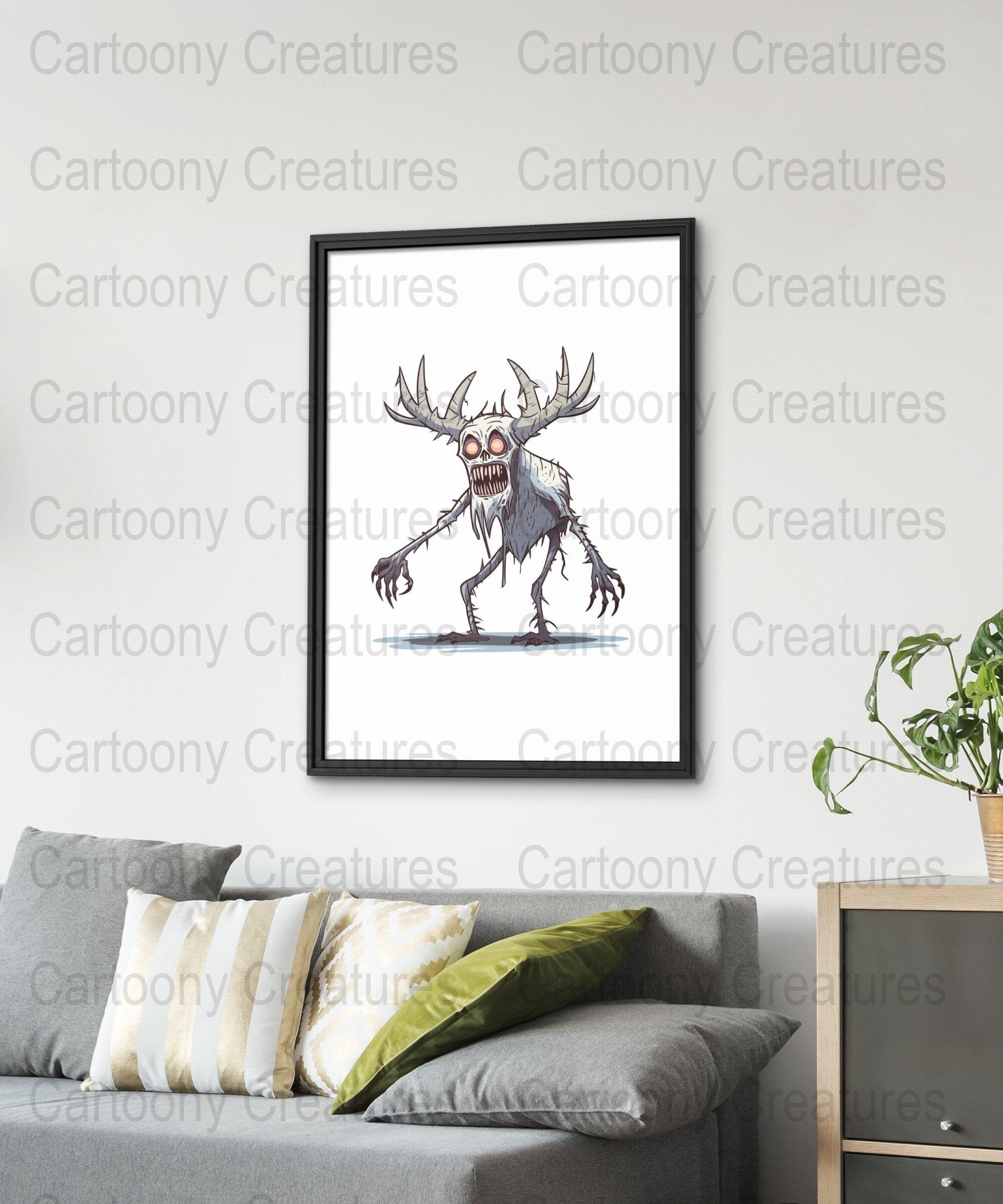 Cartoon Wendigo Spirit Svg Png Eps Commercial Use Clipart - Etsy