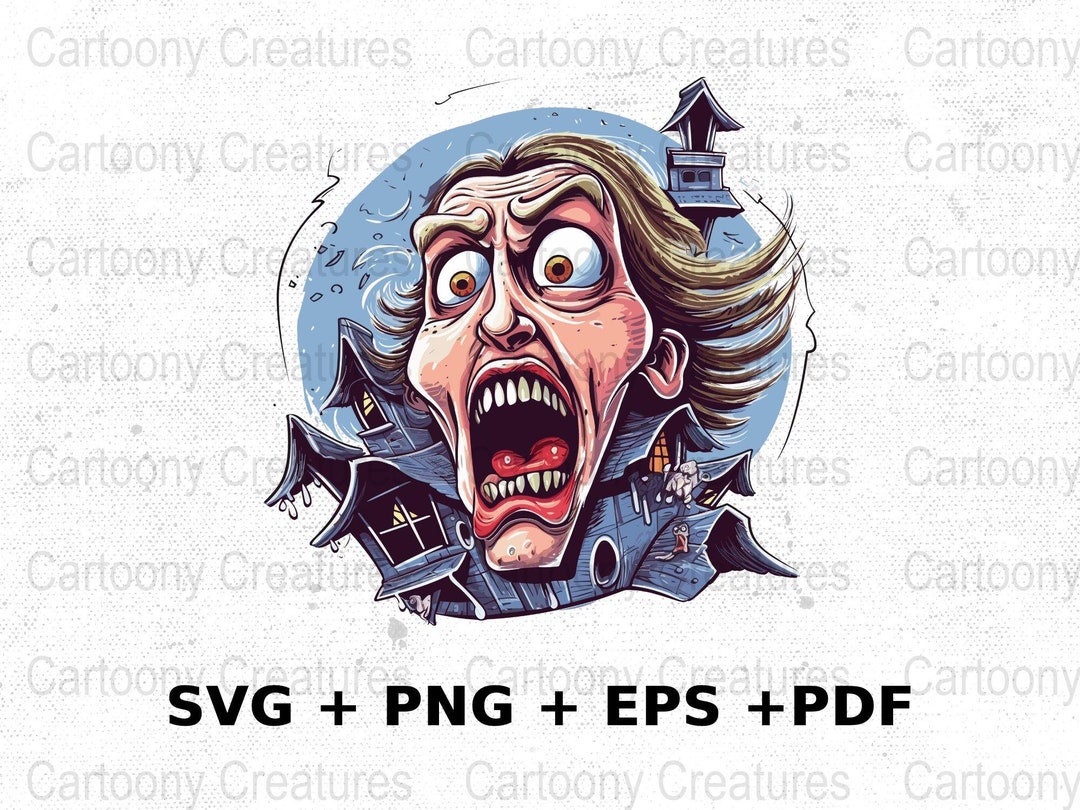 Cartoon Poltergeist Ghost House Svg Png Eps Commercial Use - Etsy