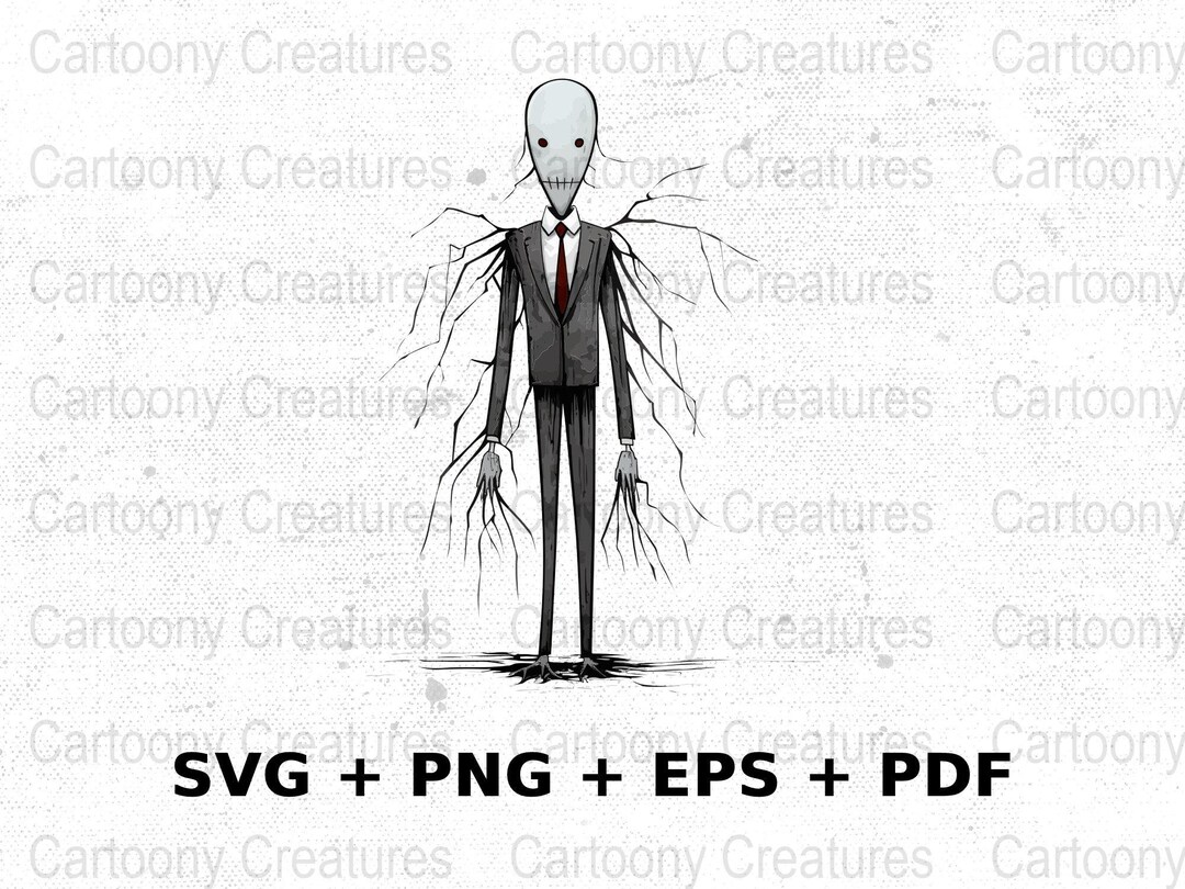 Cartoon Slenderman Svg Png Eps Commercial Use Clipart Vector - Etsy