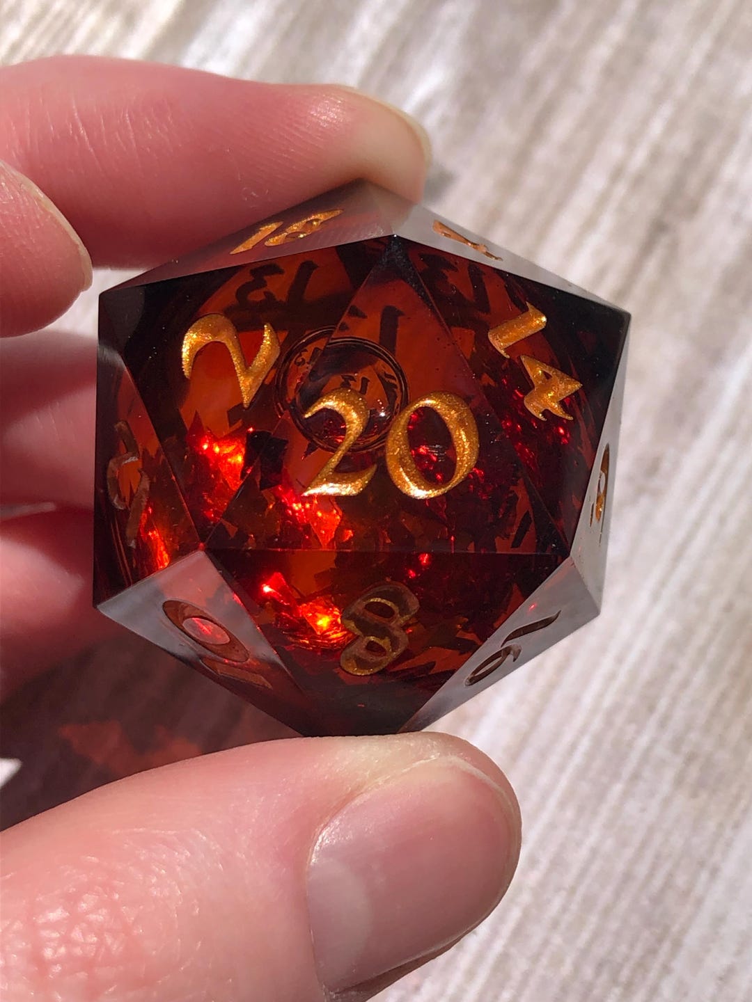 30mm Chonk Phoenix Fire - Liquid Core D20 - Etsy