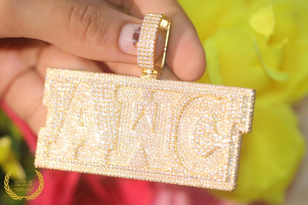 Custom Iced Out Letter/name/word/number/logo Pendent, VVS Colorless ...