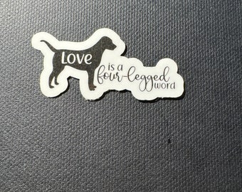 Dog Love Vinyl Sticker - Etsy