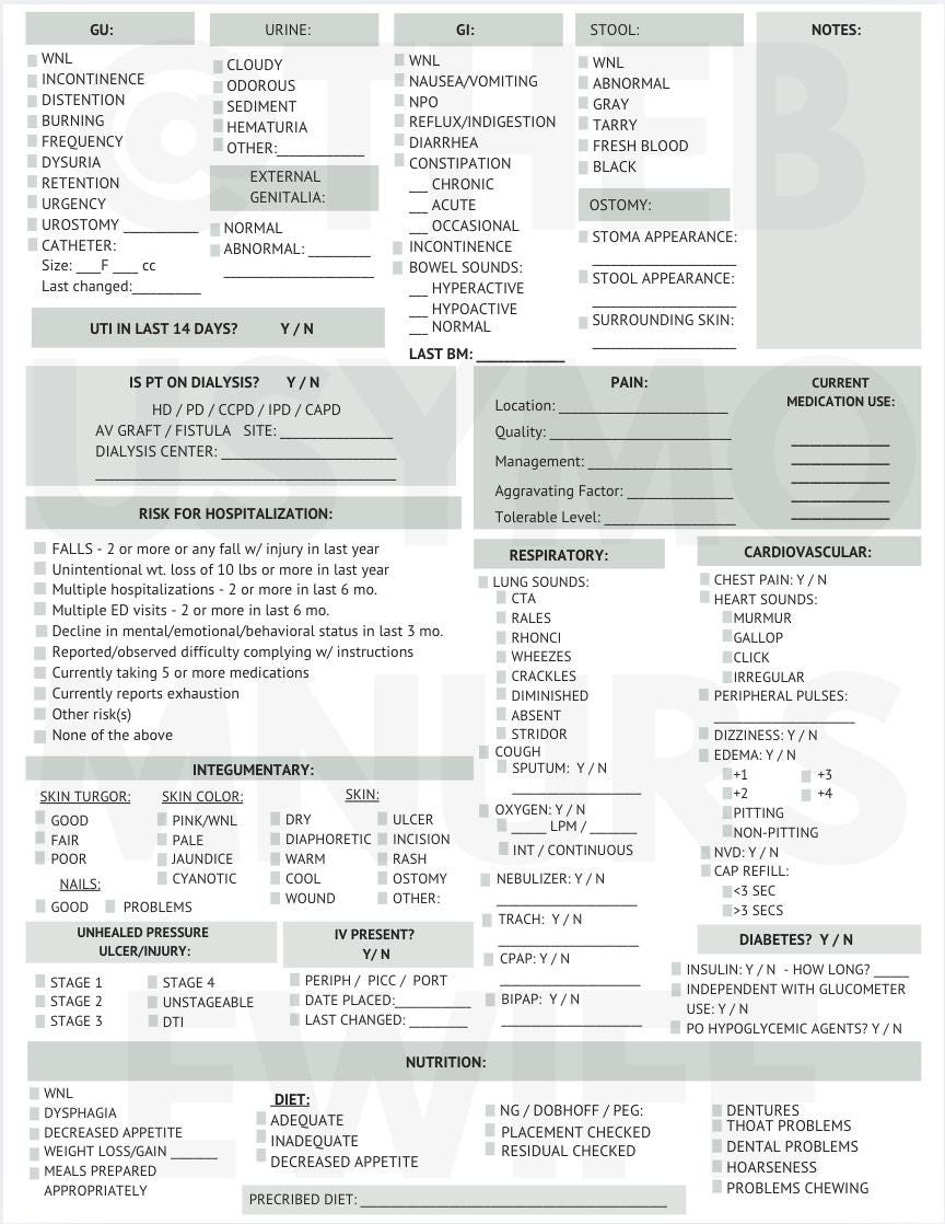 NEW *UPDATED 2025* - Oasis-e SOC Cheat Sheet for Rns - Etsy