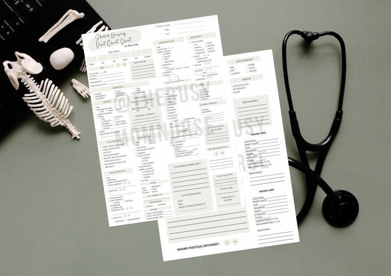 NEW *UPDATED 2025* Home Health Skilled Nursing Visit Cheat Sheet for ...
