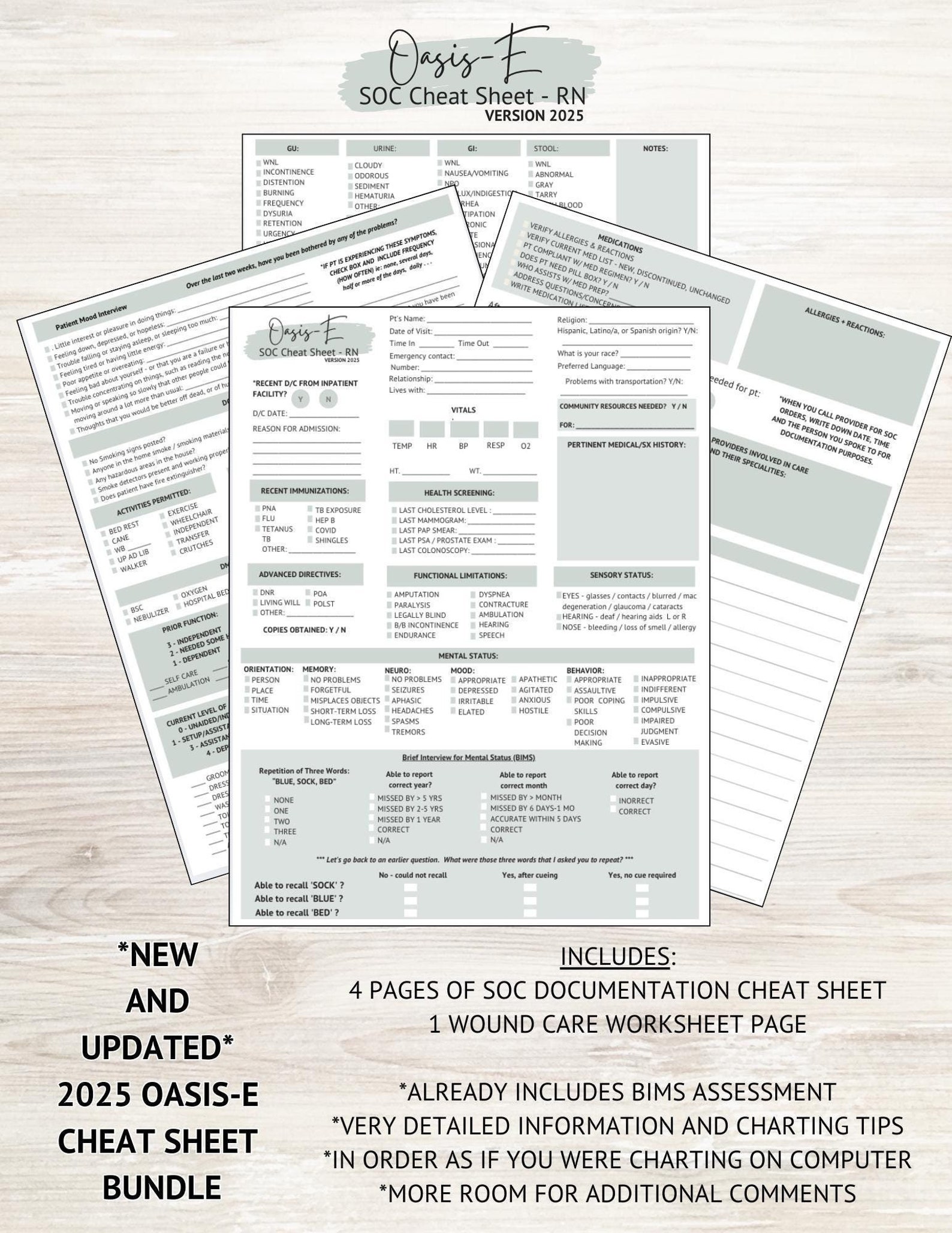 NEW *UPDATED 2025* - Oasis-e SOC Cheat Sheet for Rns - Etsy UK