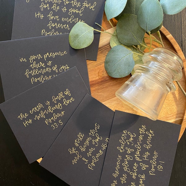 Calligraphy Cards - Etsy